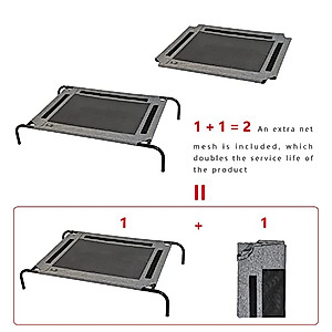 objoy Original Elevated Dog Bed Protable Raised Pet Cots with Soft Side for Large Medium Small Dogs, Sturdy Frame& Breathable Mesh for Indoor Outdoor Use(S)