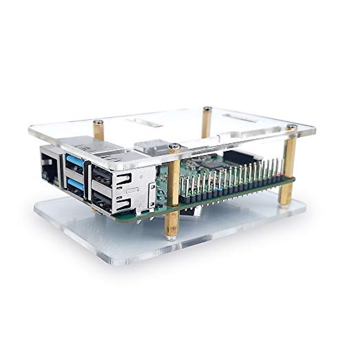 Acrylic Case for Rock Pi 4A/4B Single Board Computer/SBC
