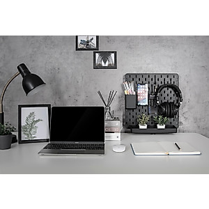 MAX SMART Clamp-on Desk Pegboard, Desk Privacy Panel, Office & Gaming Desk Organizer, Standing Desk Accessory - Efficiently Organize Above or Under Desk Placement