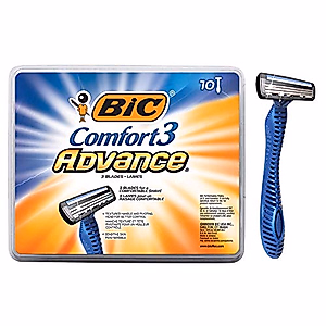 BIC Comfort 3® Advance® Disposable Razor, Blue, 10 Pack