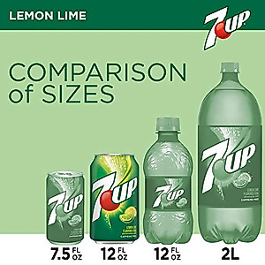 7UP Lemon Lime Soda, Naturally Flavored and Caffeine Free, 12 Fl Oz (Pack of 12)
