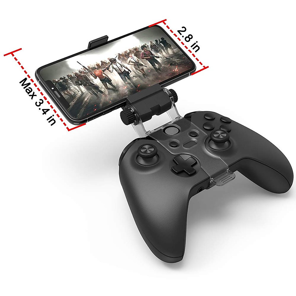 Joso Phone Mount for Xbox Series, Controller Mobile Gaming Clip Holder Clamp for Xbox Series X/S, Xbox One, Xbox One S/X, Support Android/iPhone System with One Cast APP with 2 Thumb Grip Caps