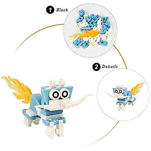 IAMGlobal 12 Mini Animal Building Blocks Toy Set, Animals Figures Stem Toys, Party Supplies Gifts Party Favor for Kids, Goodie Bags, Birthday, Carnival Prizes