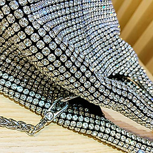 ATOLYE Shiny Evening Bag Sparkly Rhinestone Handbag Underarm Shoulder Bag Crossbody Bags for Party Wedding Club