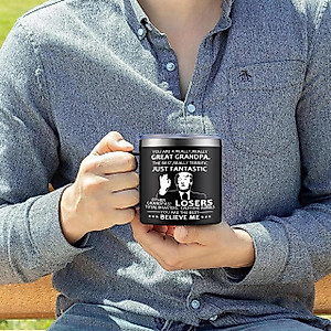 Ouraqto Grandpa Funny Mug 14oz Great Grandpa Gifts-Grandpa Mug Fathers Day Christmas Birthday Presents-World's Best Grandpa