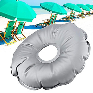 Flag Base, Round Umbrella Base Weights Portable Foldable Umbrella Weight Bag for Beach Outdoor Cantilever Feather Flag Base Weight Bag-Filled with Water