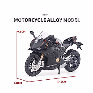 SQFZLL Die Cast Motorcycle Model 1:12 Dukadi V4S Panigale Die-cast Motorcycle Model Model Replica with Sound and Light Birthday Present for Friends