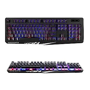 Mad Catz KS13MRUSBL000-0JI Gaming Keyboard, S.T.R.I.K.E. 2, Membrane Gaming Keyboard, English US Layout, 9 Types of RGB Lighting Patterns, Authentic Japanese Product, 2 Year Warranty