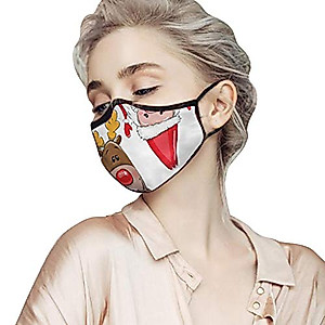 PENATE Cute Christmas Print Resue Washable Breathable Multi-Purpose Face C-Over Reuse Facemasks -Ship from U.S.
