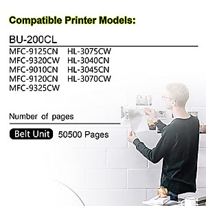 1-Pack High Yield BU-200CL Belt Unit Replacement for Brother MFC-9125CN 9320CW 9010CN 9120CN 9325CW 3070CW 3075CW 040CN 3045CN Printer.