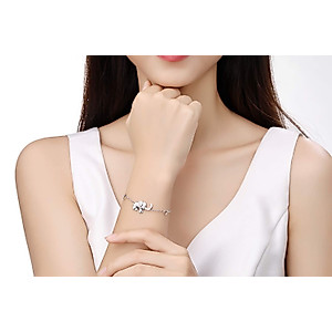OneSight Elephant Bracelet For Women 925 Sterling Silver Elephants Bracelets Jewelry