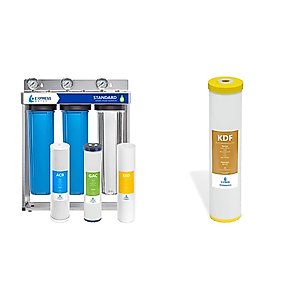 Express Water WH300SCGS Whole House Water Filtration System, Stainless Steel and Express Water Kinetic Degradation Fluxion Replacement Filter