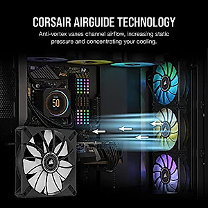 CORSAIR ML140 RGB Elite, 140mm Magnetic Levitation RGB Fan with AirGuide, Single Pack
