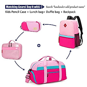 HawLander Preschool Backpack for Toddler Girls, Kids School Bag, Ages 3 to 7 years old, Small, Pink