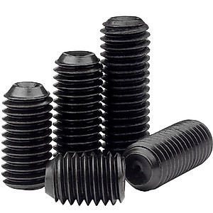 MonsterBolts - #4-48 x 1/8" Cup Point Set Screws, ASME B18.3, Alloy Steel, Black Oxide, 10 Pack