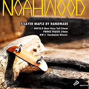 NOAHWOOD Fingerboards PRO Parts Handmade wheel (Anti-fake Black LOGO can be erased) White ii 4 Pcs