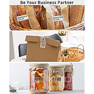 JADENS Label Maker Machine with Tape, Mini Bluetooth Label Printer, Thermal Labeler, Multiple Templates Available for Smartphone, Easy to Use for Office Home Organization USB Rechargeable