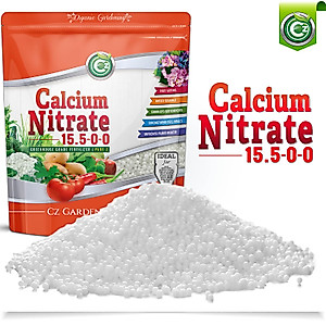 Calcium Nitrate 15.5-0-0 Fertilizer - Made in USA - 5LB Greenhouse Grade Plant Food for Hydroponics, Plants & Gardens – Fruit, Vegetables. Blossom End Rot Tomatoes