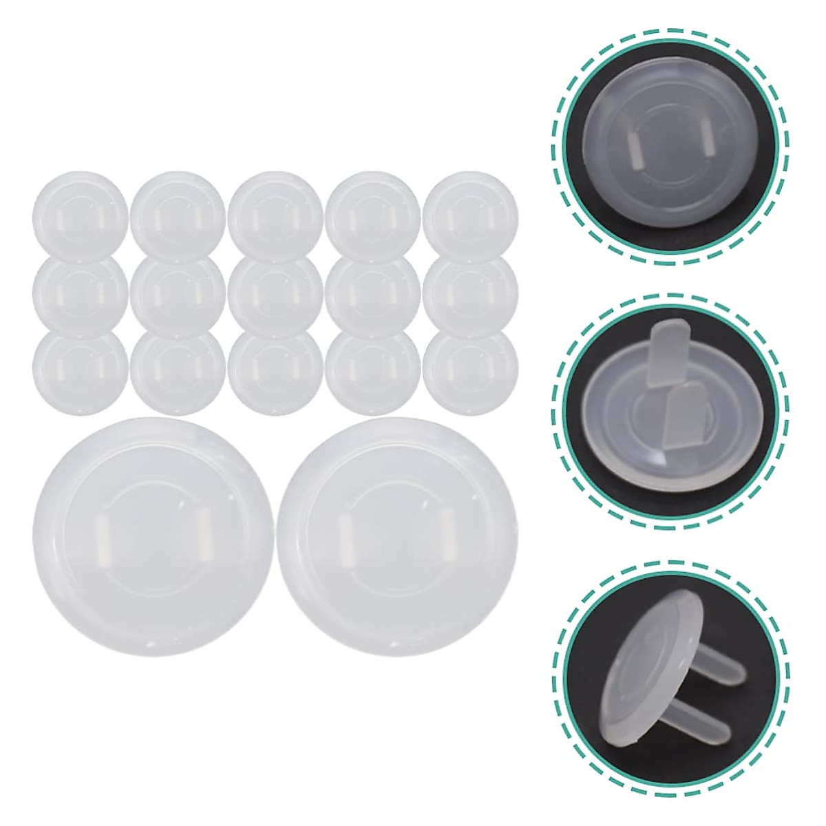 Happyyami 30pcs Safety Outlet Covers Proof Outlet Cap Plastic Plug Covers Outlet Plug Safety Caps Electrical Protector for Home Bedroom Nursery Room Room