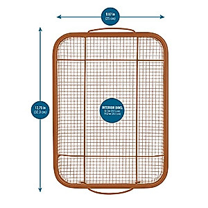 G & S Metal Products Company Baking with G&S Nonstick Crisper Basket with Baking Pan, Copper, 2 Piece Set, Durable and Easy to Use