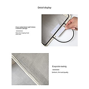 xinzhilei@Wall Hanging Storage Bag, Waterproof Over The Door Closet Organizer Hanging Pocket Linen Cotton Organizer Box Containers for Bedroom, Bathroom (Grey)