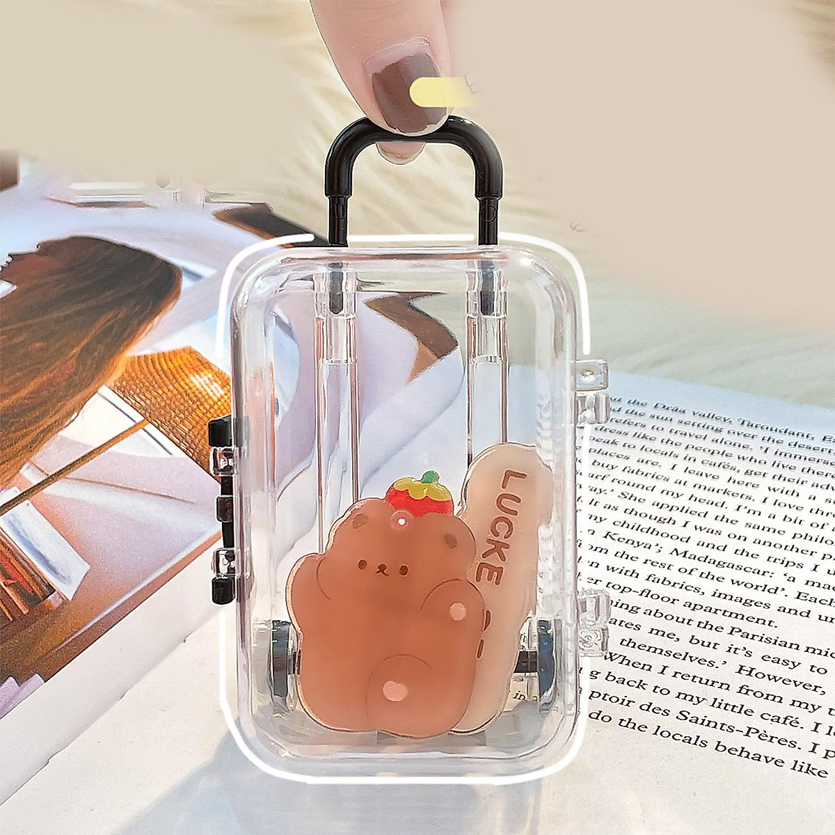 TERNCOEW Miniature Suitcase Dolls Accessories Trunk Toy Small Purse Handbag Luggage Storage Box Dollhouse Decoration Candy Box