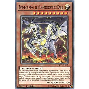 YuGiOh : SHVI-EN087 1st Ed Thunder King, the Lightningstrike Kaiju Rare Card - ( Shining Victories ) by Deckboosters