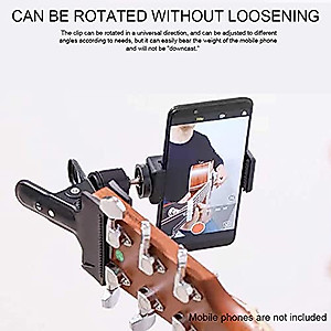Cell Phone Holder, Guitar Bass Head Phone Holder, Live Broadcast Bracket Clip for Smart Phones with 360° Swivel Adjust(1Pc Phone Holder)