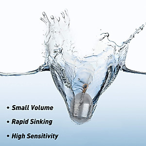 Fishing Weights Sinkers Assortment, Iron Fishing Sinkers and Weights Bass Casting Weight Sinkers Bell Sinkers with Ring Teardrop Weights for Saltwater Freshwater Steelhead Fishing (20pcs)