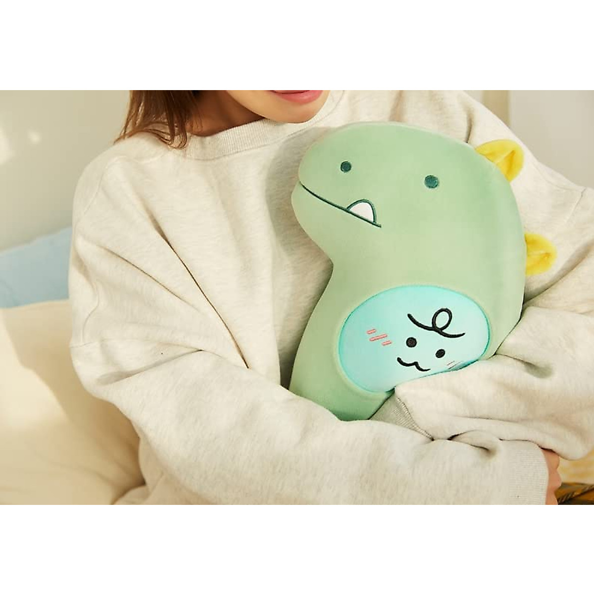 KAKAO Official Merchandise- Jordy Cute Dinosaur Size: 11.8 x 5 x 13 Inch KAKAO FRlENDS