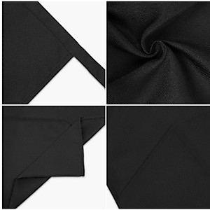 tsmyp Hip pouch apron Black Waitress Waiter Server Short Aprons Kitchen apron,Two front and two back pockets (hip pouch apron, 1)