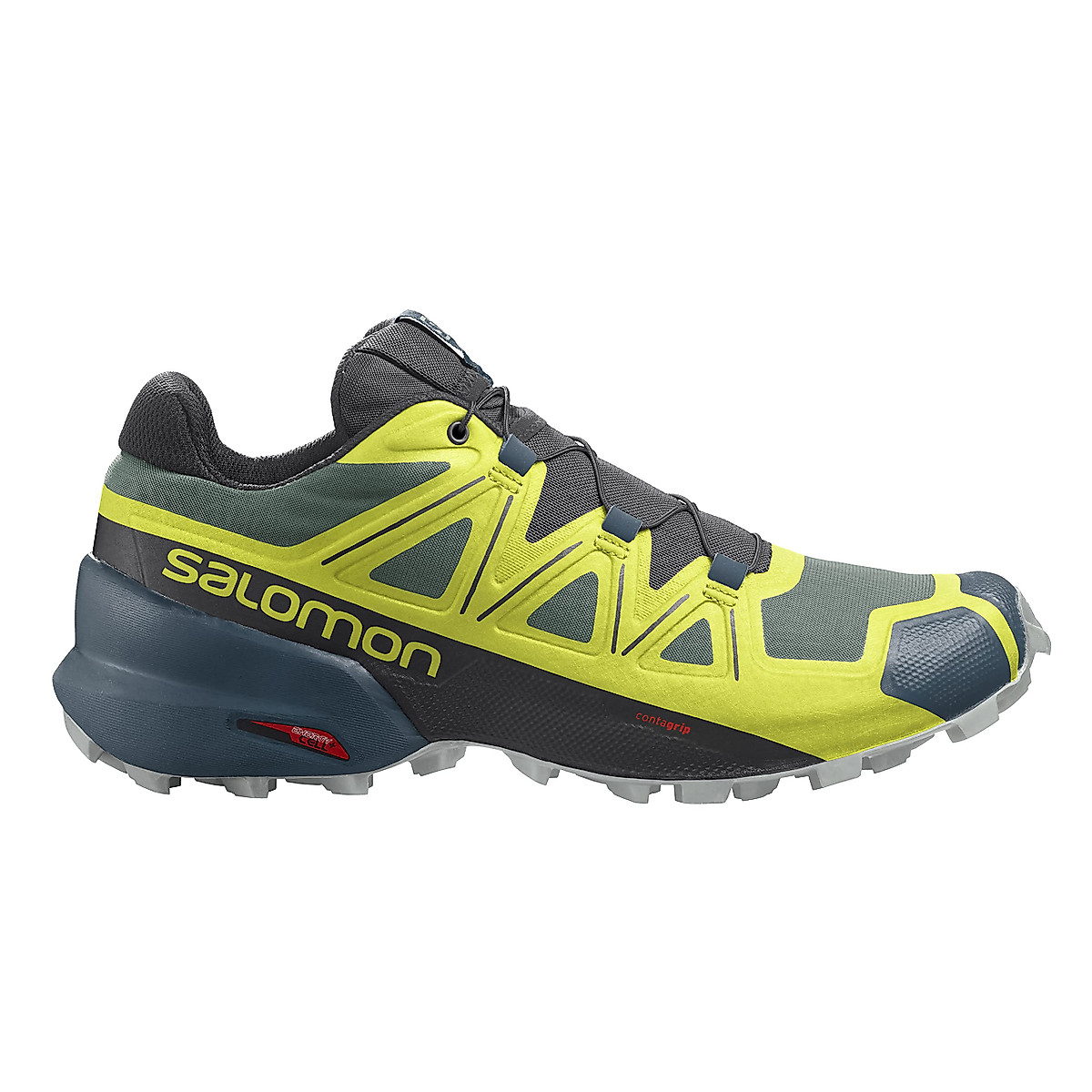 Salomon Men's Speedcross 5 Trail Running Shoes, Black/Black/Phantom, 9.5 Wide