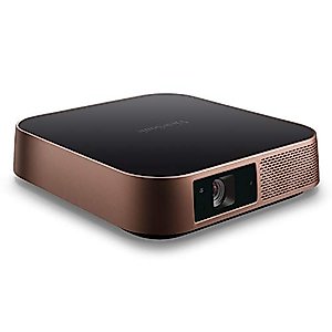 ViewSonic M2 1080p Portable Projector with 1200 LED Lumens, H/V Keystone, Auto Focus, Harman Kardon Bluetooth Speakers, HDMI, USB C, 12GB Storage, Stream Netflix with Dongle