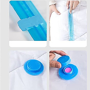 10 Pack Vacuum Storage Bags, Space Saver Sealer Bags with Travel Electric Pump, Vaccumeseal Space Storage Bags for Clothes, Clothing, Comforters and Blankets,90x130cm