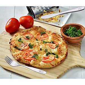 ANNOVA Children's Flatware 9 Pieces Set - Stainless Steel Cutlery/Silverware 3 x Safe Forks, 3 x Dinner Knife, 3 x Dinner Spoons - Safe Kids Toddler Utensils Lunch Box (Engraved Dog Cat Bunny)