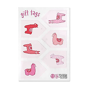 CENTRAL 23 - Wrapping Paper for Girls - Pink Llamas - Fun Gift Wrap for Kids - 6 Sheets - 1st 2nd 3rd Birthdays - Cute Anniversary or Valentines Day Wrapping Paper for Girlfriend Wife - Recyclable