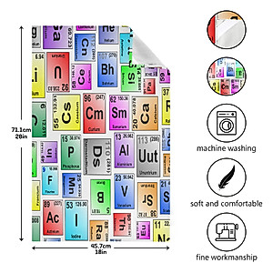 Periodic Table of The Elements Kitchen Towels 4 Pack, Rainbow Chemistry Dish Cloths Dish Towels Absorbent Tea Towels Bar Towels with Loop Kitchen Dish Towel for Household Drying Dish 18" x 28"