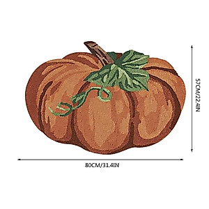 FRJINIE Pumpkin Rug - 31"×22", Non Slip Washable Welcome Door Mat, Cute Fall Doormats for Indoor Outdoor Entrance Home Bathroom Living Room (A)
