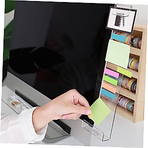 Tofficu Screen Side Memo Board for Computer Monitor Sticky Memo Holder Monitor Memo Pad Office Organizers Memo Boards Strong Adhesive