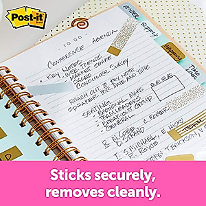 Post-it Flags, 100 Count, .47 in Wide, Assorted Metallic Designs (684-METAL)