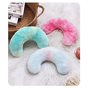 IMDOUBLEDOU Cat Pillow for Indoor Cats, Dog Pillows, Cutated Dog Calming Pillow, Ultra Soft Fluffy Cat Calming Pillow, Half Donut Cuddler (SkyBlue)