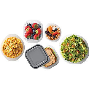 GoodCook EveryWare 40-Piece Food Storage Container Set, BPA-Free Plastic, Click and Fresh Lids, Assorted Sizes with Integrated Measurements, Durable and Secure Food Containers for Leftovers