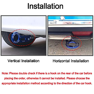 Heart Horse Rear Tow Towing Hook for Universal Car, JDM Bumper Quick Release Auto Trailer Ring Aluminum Alloy, Improved Wiredrawing Anodizing (Red)
