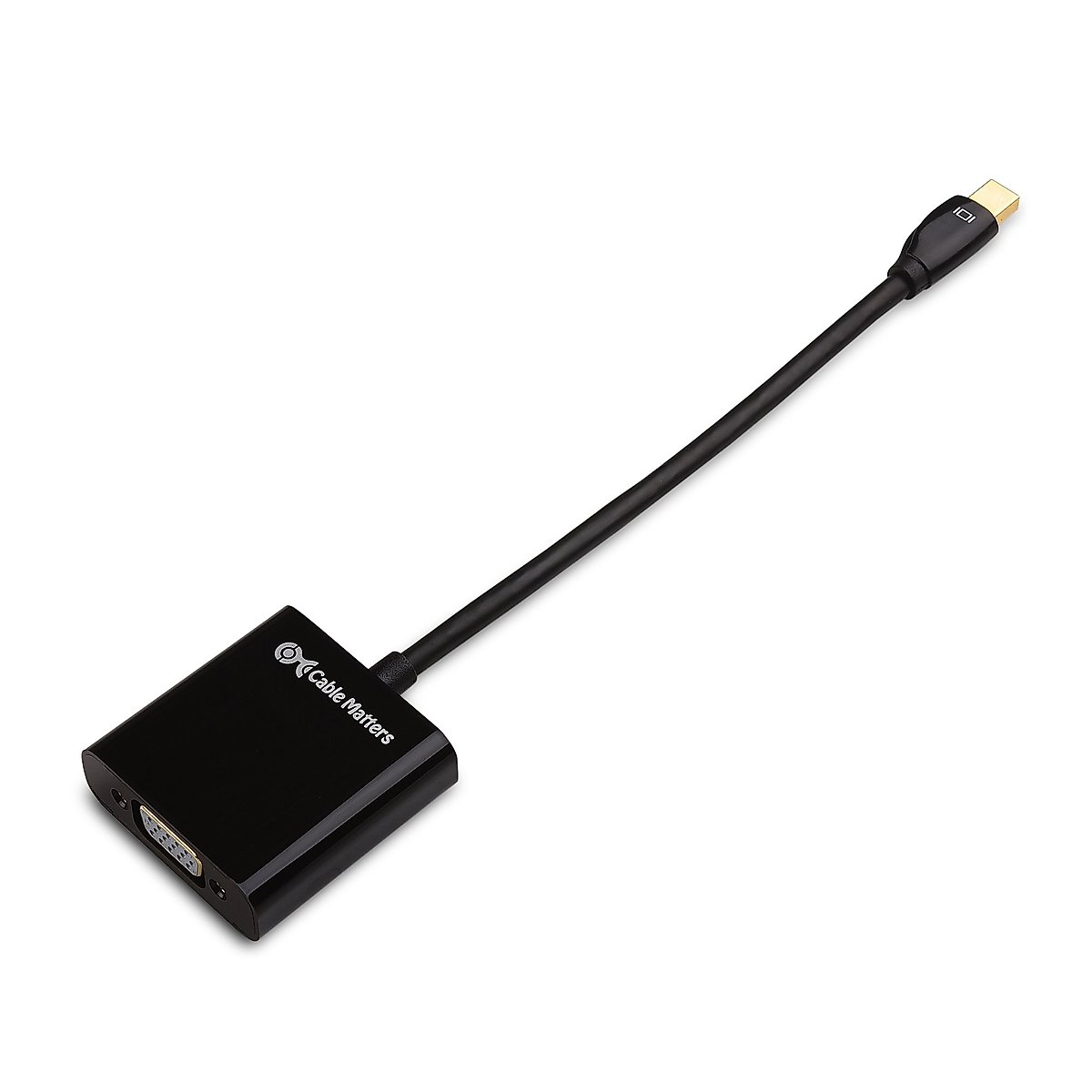 Cable Matters Mini DisplayPort to VGA Adapter (Mini DP to VGA) in Black - Thunderbolt and Thunderbolt 2 Port Compatible