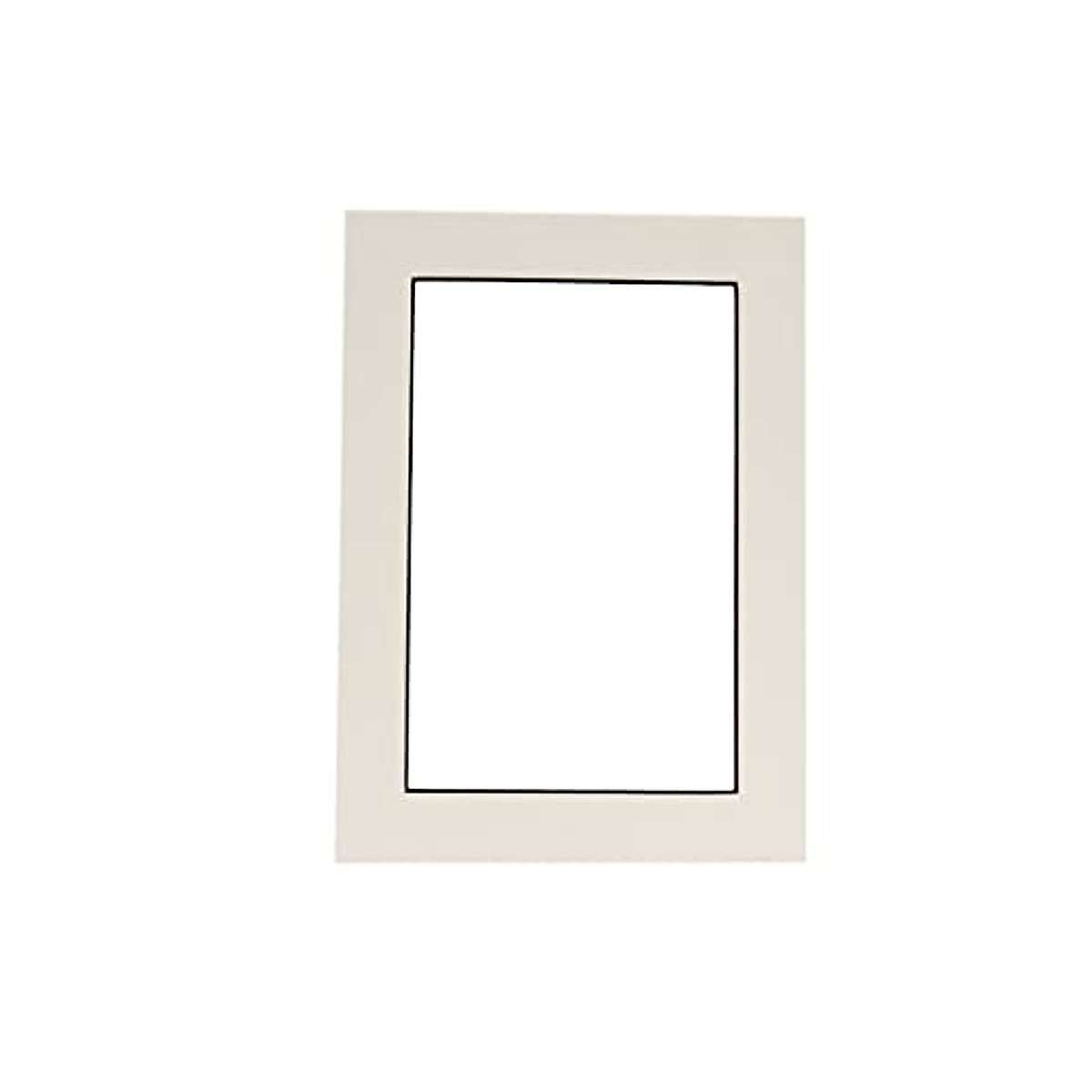 CountryArtHouse White Acid Free 11x14 Picture Frame Mat with Black Core Bevel Cut for 8x10 Pictures - Fits 11x14 Frame