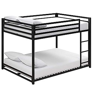 DHP Mabel Full Over Full Metal Bunk Bed in Black