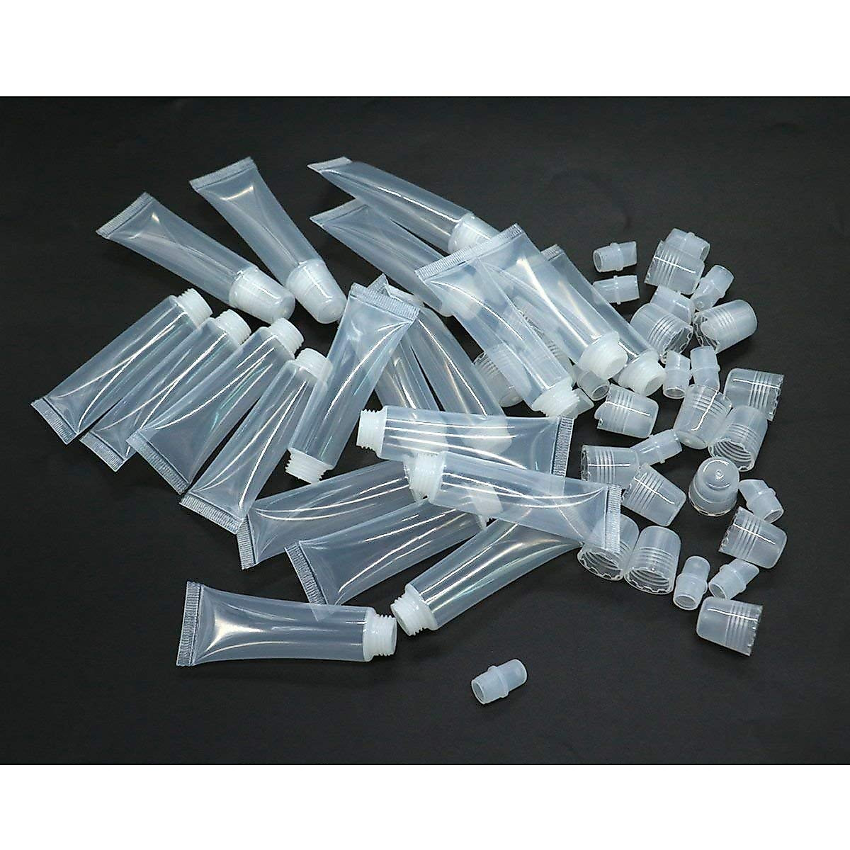 AKIRO 15 ml Empty Refillable Mini Clear Lip Gloss Balm Cosmetic Containers Makeup Accessories Soft Empty Tubes 20 Pcs