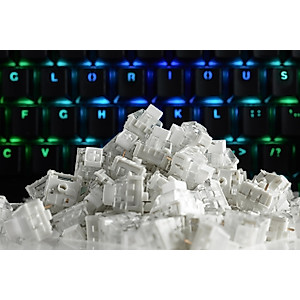 Glorious Kailh Box White Mechanical Keyboard Switches: Clicky 120-Pack for Enhanced Gaming Experience - Perfect for High-Speed Typing