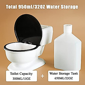 Cat Water Dispenser Toilet Shaped Water Bowl Funny Automatic Toilet Water Bowl Dish Refillable Drinking Fountain for Dogs and Cats