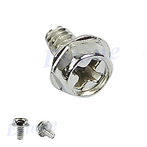 Screw 100pcs Screws Toothed Hex 6/32 Computer PC Case Hard Drive Motherboard Mounting Screws